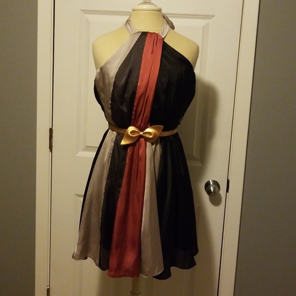 Ark & Co | Dresses | Fancy Striped Halter Dress | Poshmark